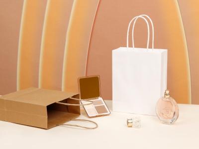 China Reusable Take Away Twisted Handle Paper Bags Fast Food Brown Kraft Paper Gift Bag for sale