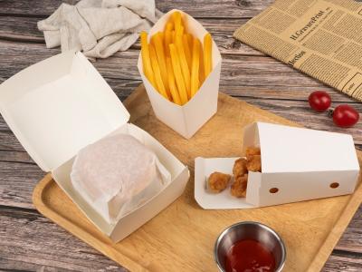 China Disposable Fast Food Packaging Box Take Out Lunch Boxes Waterproof Kraft Paper Food Containers for sale