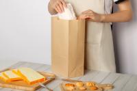 China Custom Brown SOS Paper Bags Recyclable Without Handle Fast Food Paper Bags for sale