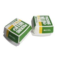 China Disposable Kraft Paper Hamburger Container Custom Disposable Burger Packing Box for sale