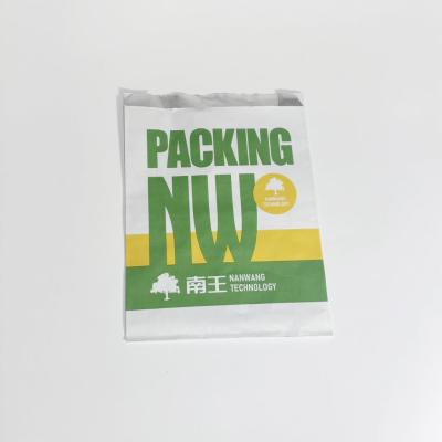 China Custom Pinch Bottom Open Mouth Bag Greaseproof Laminated Brown Paper Food Bags for sale
