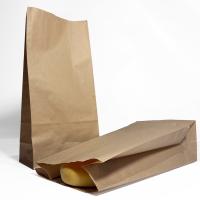 China Square Bottom Kraft Paper Shopping Bag Without Handle SOS Paper Bags Fast Food Restaurant Bags for sale