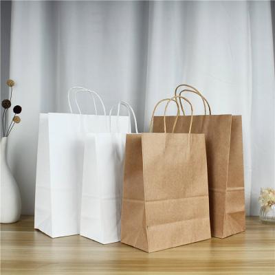 China Recyclable Kraft Paper Gift Bag Kraft Mailing Paper Bag Food Paper Bag for sale