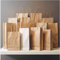 China Cosmetics shopping tote bag twisted handle mechanical manufacturing paper bag for sale