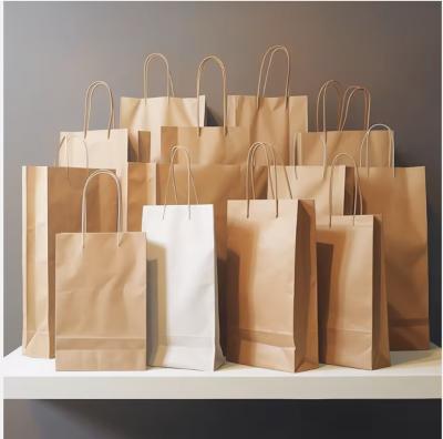China Cosmetics shopping tote bag twisted handle mechanical manufacturing paper bag for sale