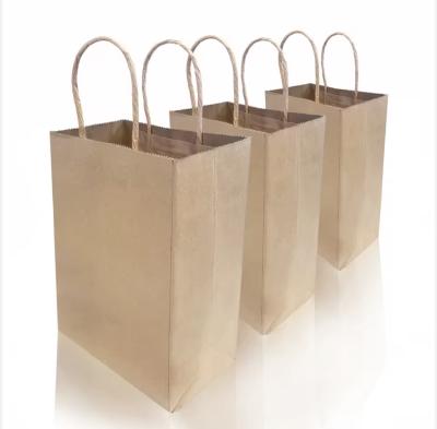 China Environmentally friendly cowhide shopping bag with customizable logo brown cowhide paper bag for sale