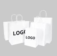 China Kraft paper bag with twisted handle shopping bag custom printing household product bag for sale