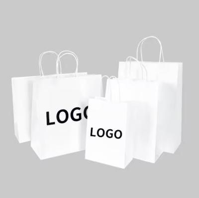 China Kraft paper bag with twisted handle shopping bag custom printing household product bag for sale
