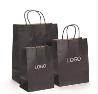 China Recycled Kraft Paper Bag with Twisted Handle for sale
