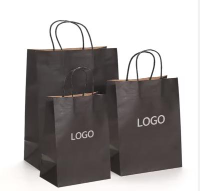 China Recycled Kraft Paper Bag with Twisted Handle for sale