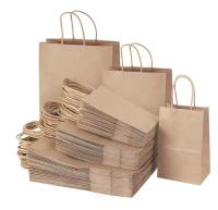 China Customized kraft paper bags for food delivery, with recyclable outer packaging and flexographic printing, used for restaurant promotions for sale