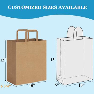 China Custom Printed Recycled Brown Kraft Shopping Paper Bag for sale