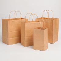 China Custom Takeout Grocery Paper Bags With Handles Recyclable Paper Party Gift Candy Merchandise Paper Bags for sale