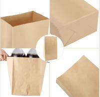 China Wholesale Recyclable Oilproof Food Paper Bags with Customized Logos Accepting White and Brown Kraft Paper for Bread Promotions for sale