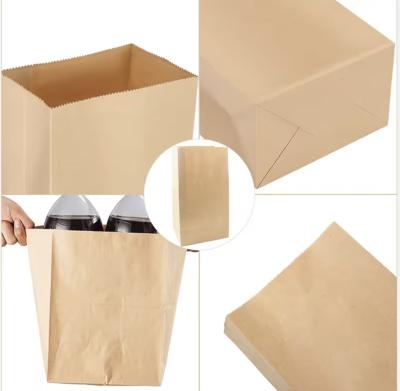 China Wholesale Recyclable Oilproof Food Paper Bags with Customized Logos Accepting White and Brown Kraft Paper for Bread Promotions for sale