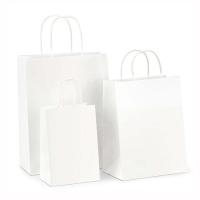 China Recyclable Paper Bag Shopping Food Storage Wholesale Kraft Paper Coffee Bag With Handles for sale