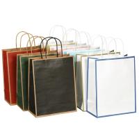 China Recyclable Kraft Paper Bag Custom Shopping Paper Bags With Your Own Logo For Food With Handle for sale