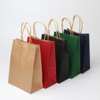 China Recyclable Kraft Art Paper Bag With Custom Logo For Supermarket Use In Food Clothing Promotional Take-Away Shopping for sale