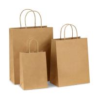 China Custom Kraft Paper Shopping Bags With Beautiful Logo Hot Stamping And Digital Printing Gift Bags for sale