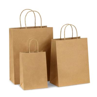 China Custom Kraft Paper Shopping Bags With Beautiful Logo Hot Stamping And Digital Printing Gift Bags for sale