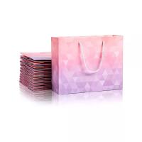 China Custom Brand Logo Luxury Paper Gift Bag  Gift Bags Handle Paper Packaging Bags Ribbon Handle Jam Paper for sale