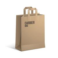 China Custom Eco Friendly White Paper Bag For Bread Grocery Retail & Takeaway Shopping for sale