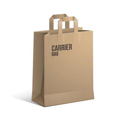China Custom Eco Friendly White Paper Bag For Bread Grocery Retail & Takeaway Shopping for sale