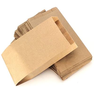 China Pinch Bottom Paper Bags Small Flat Party Favor Bag for Bakery Cookies Sandwich Soap Packing Grease Proof V Bottom for sale
