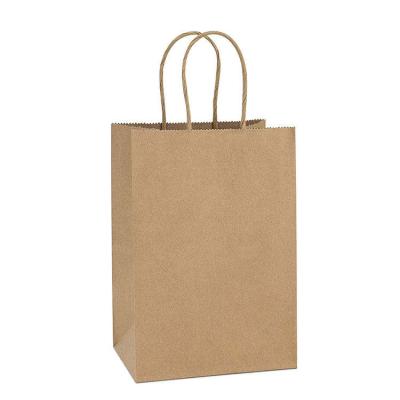China Custom Brown Kraft Paper Bags With Handles For Clothing Shoes Fur Packaging for sale