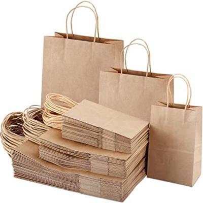 China Eco-Friendly Custom Brown Kraft Paper Bags With Handles Clothing Shoes Fur Packaging For Bulk Use for sale