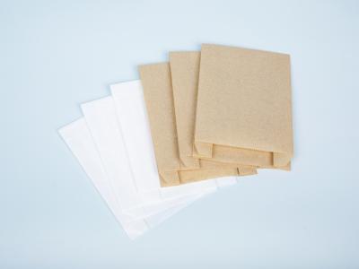 China Grease Proof Pet Food Printed Brown White Kraft Pointed Sharp Pinch Bottom Paper Bags for Bread for sale