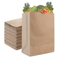 China Customized brown food-grade kraft paper bag for fast food takeout, with printed logo on the bread packaging bag for sale