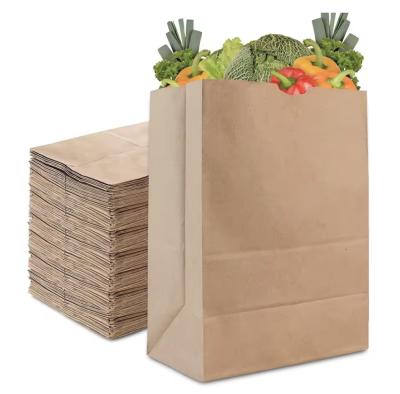 China Customized brown food-grade kraft paper bag for fast food takeout, with printed logo on the bread packaging bag for sale