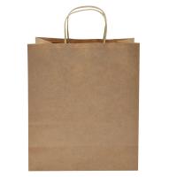 China Twisted Handle Packaging Shopping Goods Brown Kraft Paper Bag Twisted Ropes for sale