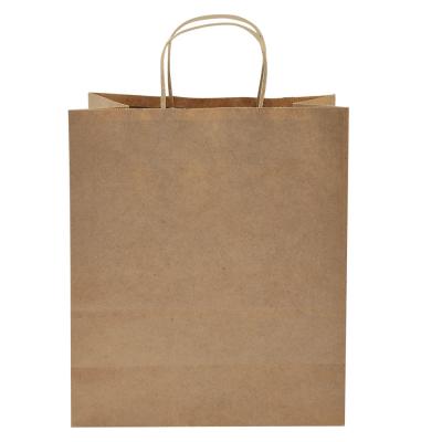 China Twisted Handle Packaging Shopping Goods Brown Kraft Paper Bag Twisted Ropes for sale