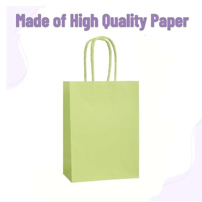 China Weddings Baby Showers Birthdays Food Take Away Customized Packaging With Handle Colored Kraft Paper Grocery Bag for sale