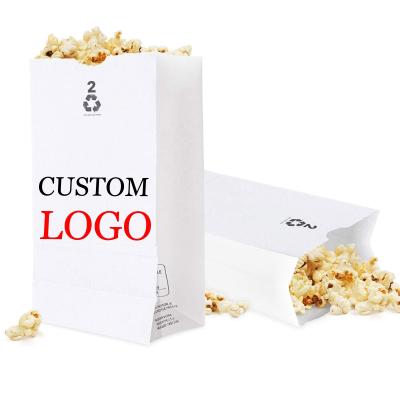 China Extra Large Sos Lunch Bag White Kraft Greaseproof Paper Microwave Square Bottom Takeaway For Pizza And Sushi for sale