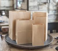 China Custom printed oil-resistant paper bag, biodegradable kraft paper square bottom food delivery paper bag for sale