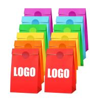 China Birthday Festival Children Party Chocolate Goodie Sweet Open Folding Paper Packing Biodegradable Full Colorful Candy Bags for sale