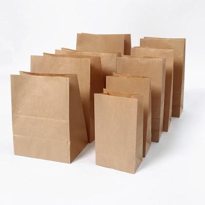 China Port Fast Food Paper Bag Packaging Bags Print Bread Packaging Customize Heat Seal Disposable Kraft Paper Brown Bag for sale