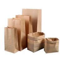 China Greaseproof Disposable Customized Logo Size Food Grade Packaging Paper Sandwich Bread Dessrt Baking Bag Without Handle Kraft for sale