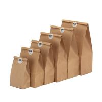 China Custom Eco Friendly Biodegradable Brown Fast Food To Go Delivery Paperbag Restaurant Takeout Packaging Take Away Kraft Paper Bag for sale