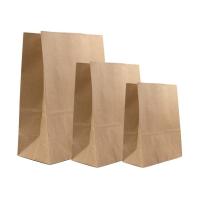 China Kraft Paper Bag With Handle Food Delivery Bag, Restaurant Takeout Takeaway Bag For Food for sale