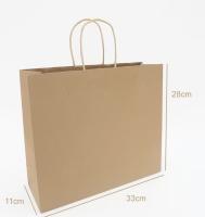 China Custom Brown Kraft Paper Bag With Full Printing Featuring Your Own Logo Christmas Gift Shopping Food Carrying Bag for sale