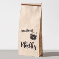 China Custom Logo Offset Printing Kraft Paper Bags for Bread Sandwich-Recyclable Disposable Spout Top Packaging for Cafe Restaurant for sale