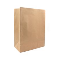 China Flexo Printed SOS Bag Recyclable Food Grade Material Brown Kraft Paper Bag for sale