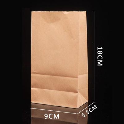 China Recycled Custom For Food Grade Brown Kraft Paper Bags Disposable With Your Own Logo for sale