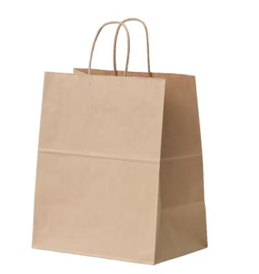 China Wholesale sales of printed logo white and brown kraft paper food packaging takeout bags with twisted handles, shopping jewelry gift bags for sale