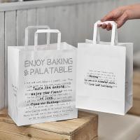 China Food Grade Custom Size Coffee Shop Takeout Packaging Paper Bags Kraft Paper Bag With Twisted Handle for sale