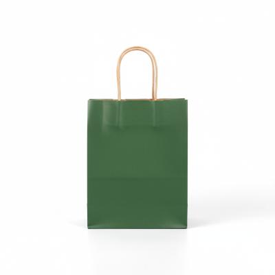 China Custom Logo Printing Kraft Paper Handle Paper Bag With Twisted Handle Recyclable Kraft Paper Bag for sale